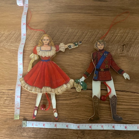 Holiday | 2 Vintage Pull String Puppet Wood Christmas Ornaments | Poshmark